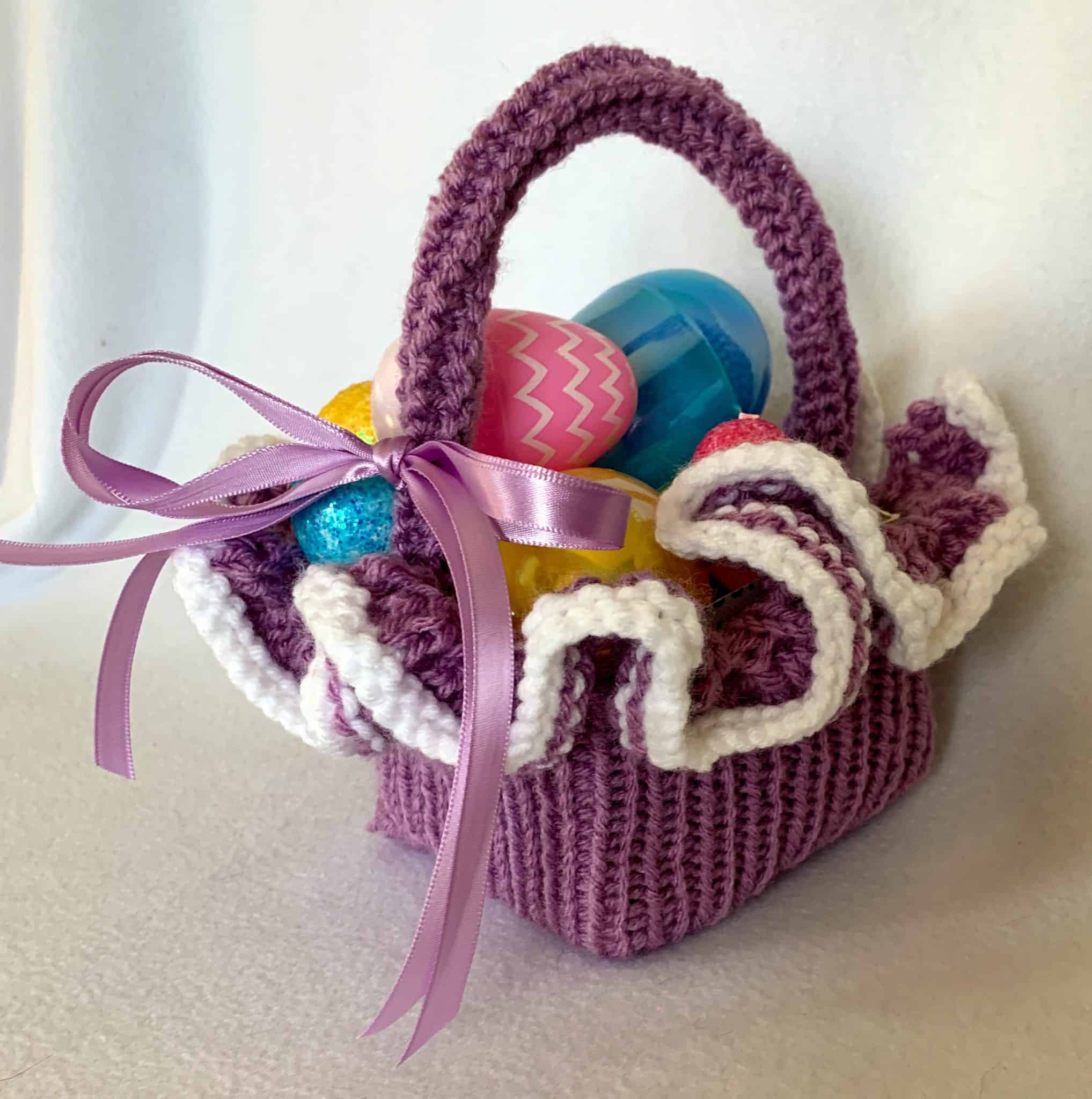 Easter Basket with Ruffled Edge — Frugal Knitting Haus