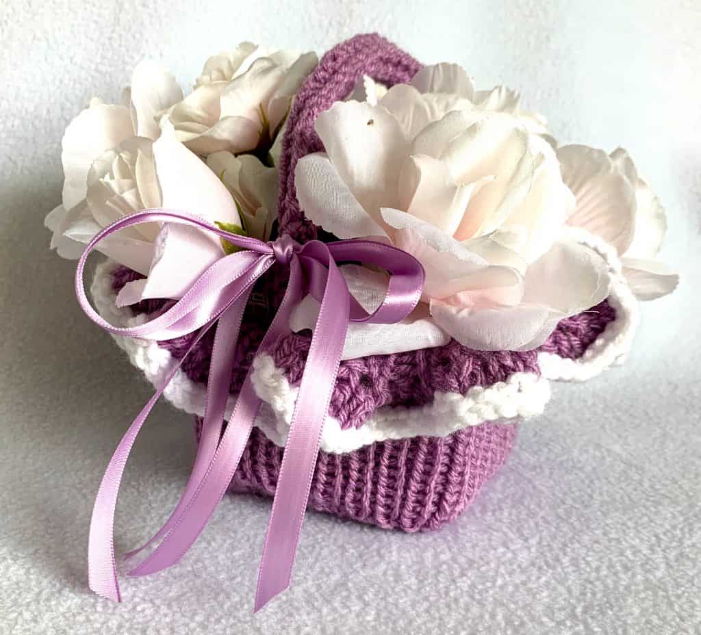 Easter Basket with Ruffled Edge — Frugal Knitting Haus