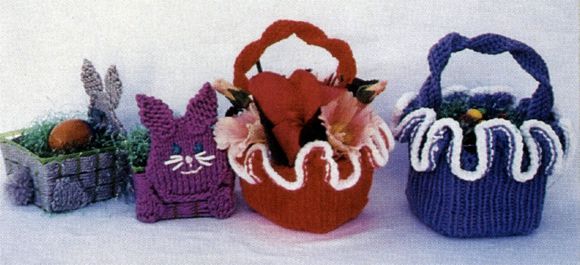 Easter Basket and Bunny Basket - - Knit ePattern — Frugal Knitting Haus