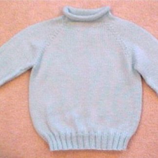 Kids Roll Neck Pullover - - Knit ePattern — Frugal Knitting Haus