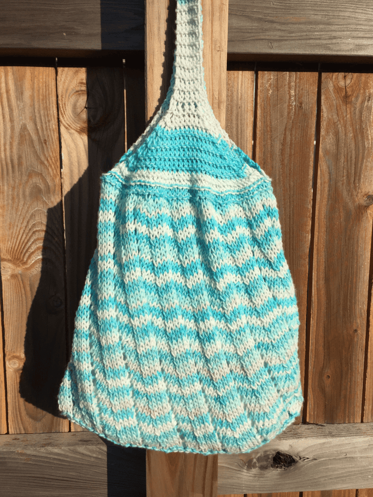 Sea Waves Shopping / Beach Tote — Frugal Knitting Haus