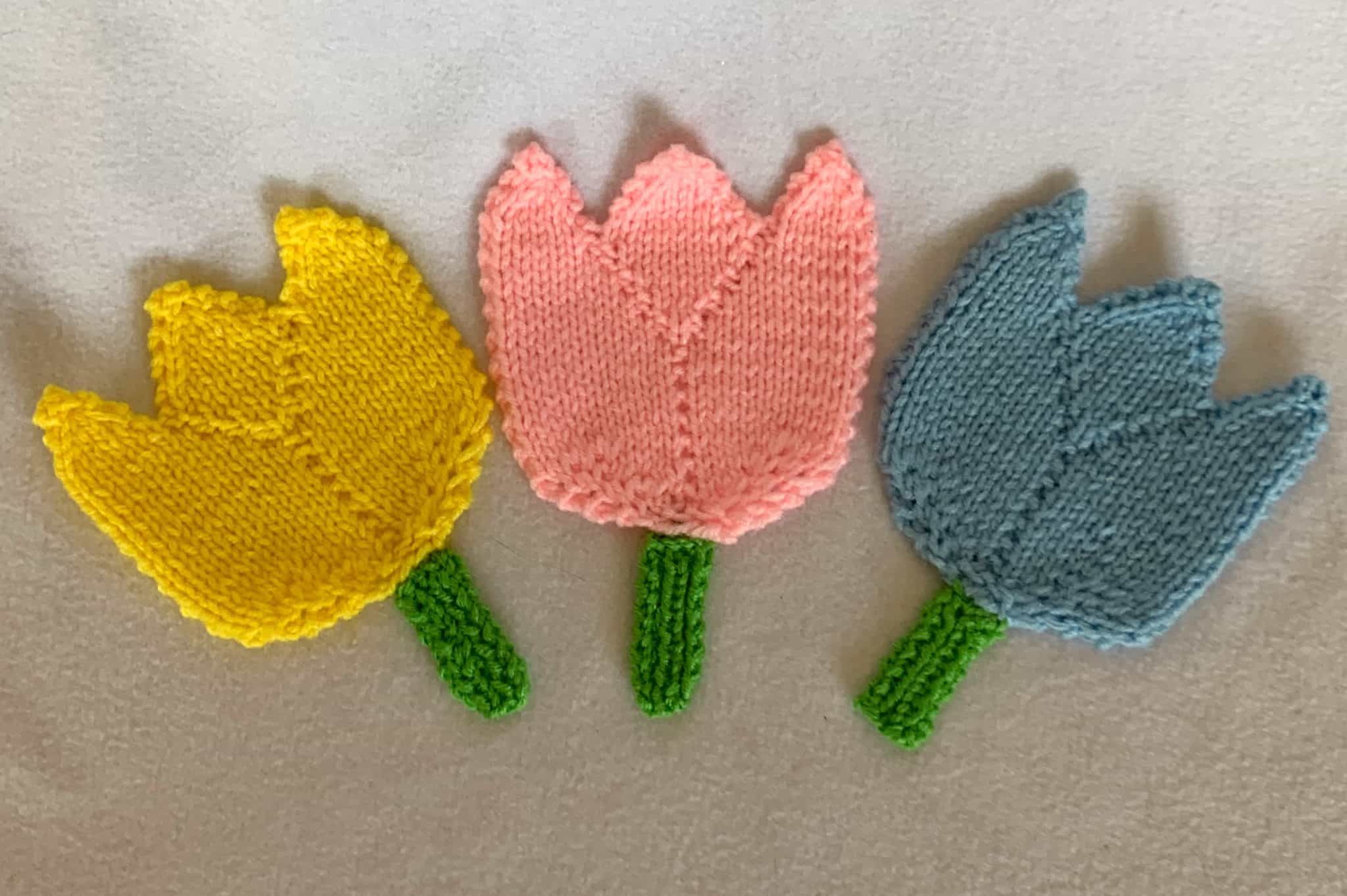 Spring Tulip Coasters — Frugal Knitting Haus