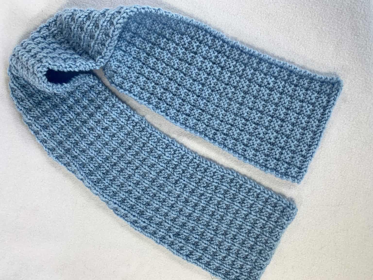 Reversible Waffle Stitch Scarf — Frugal Knitting Haus