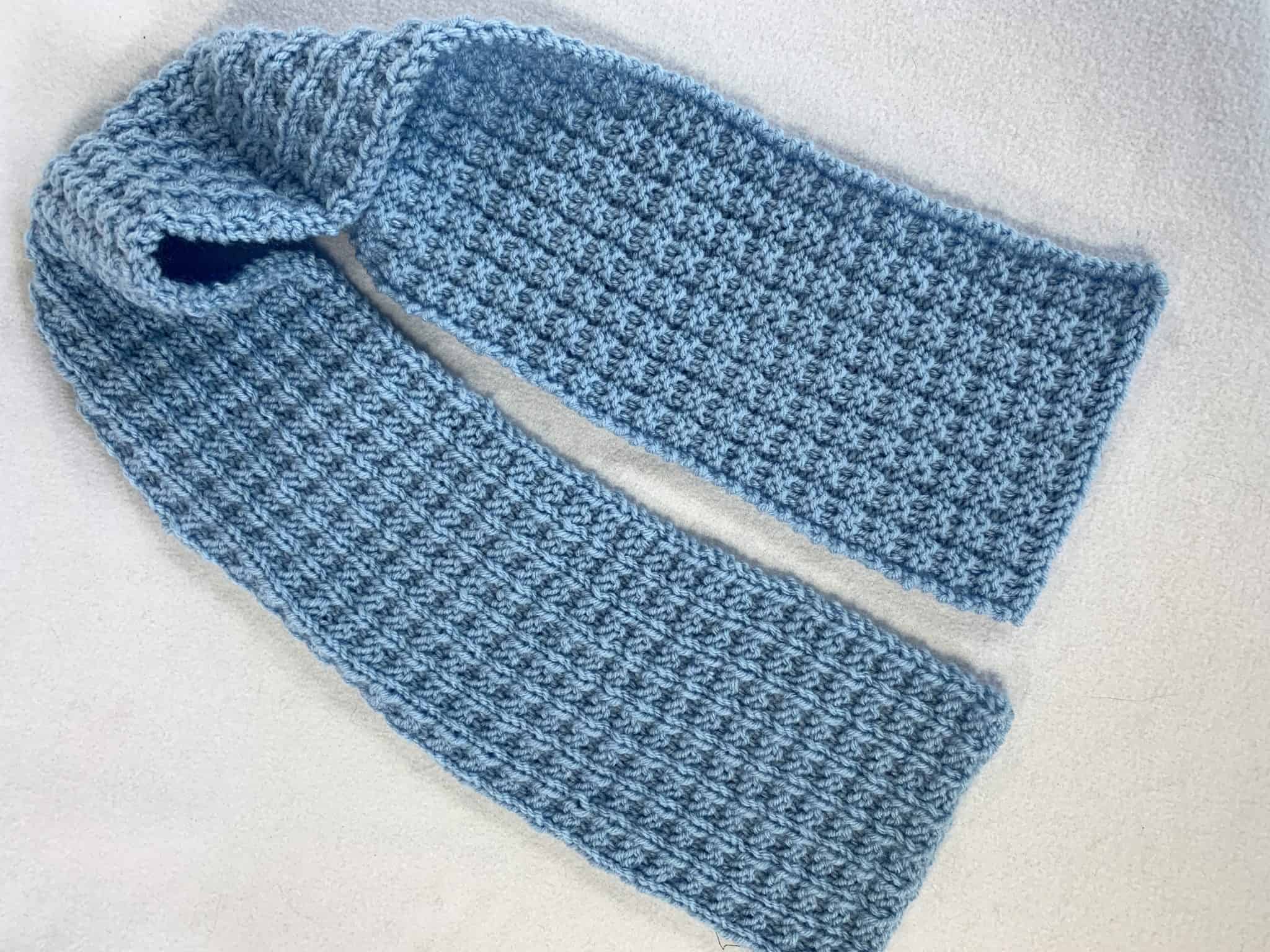 Reversible Waffle Stitch Scarf — Frugal Knitting Haus