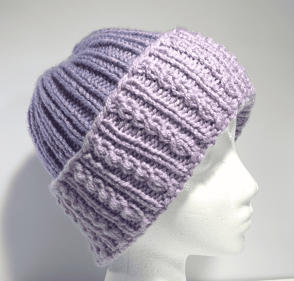 Two Tone Mini Cable Hat — Frugal Knitting Haus