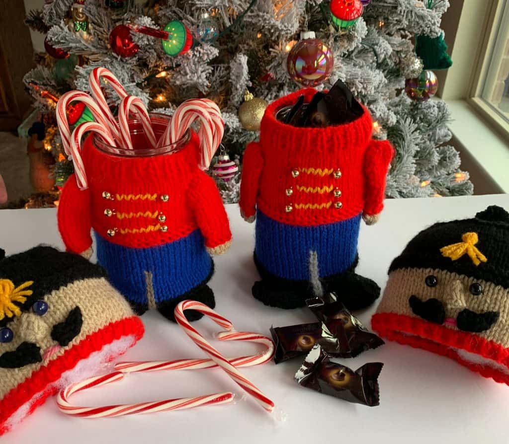 Nutcracker Gift Jar Covers — Frugal Knitting Haus