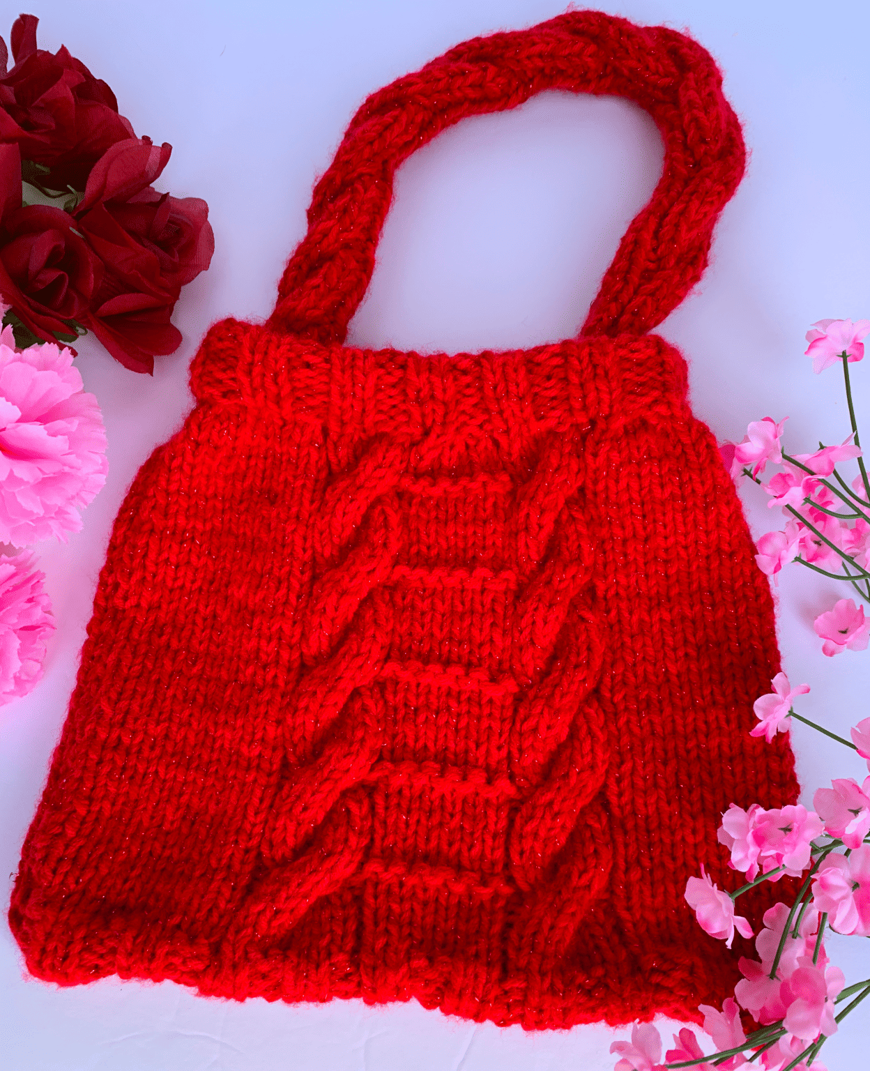 Snazzy Cabled Purse — Frugal Knitting Haus