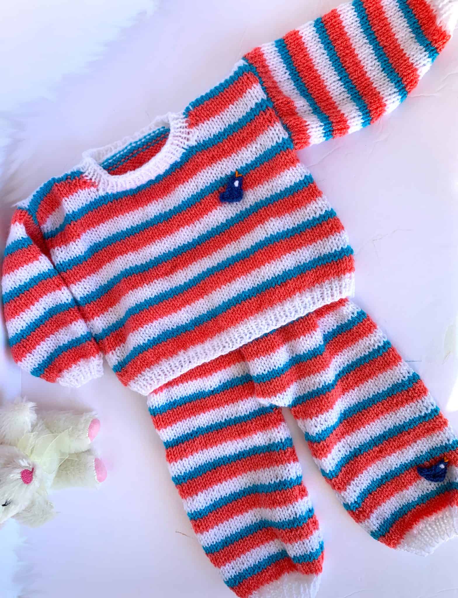 Jazzy Baby Outfit, with designer look — Frugal Knitting Haus