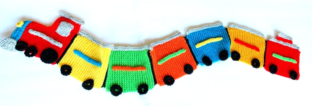 Chug a Long Train Scarf — Frugal Knitting Haus