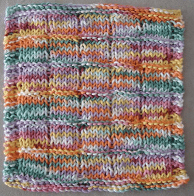 FREE KNITTING PATTERN, GRID DISHCLOTH — Frugal Knitting Haus
